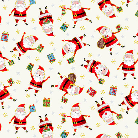 Santa Express - dancing Santa, cream – Sew Creative